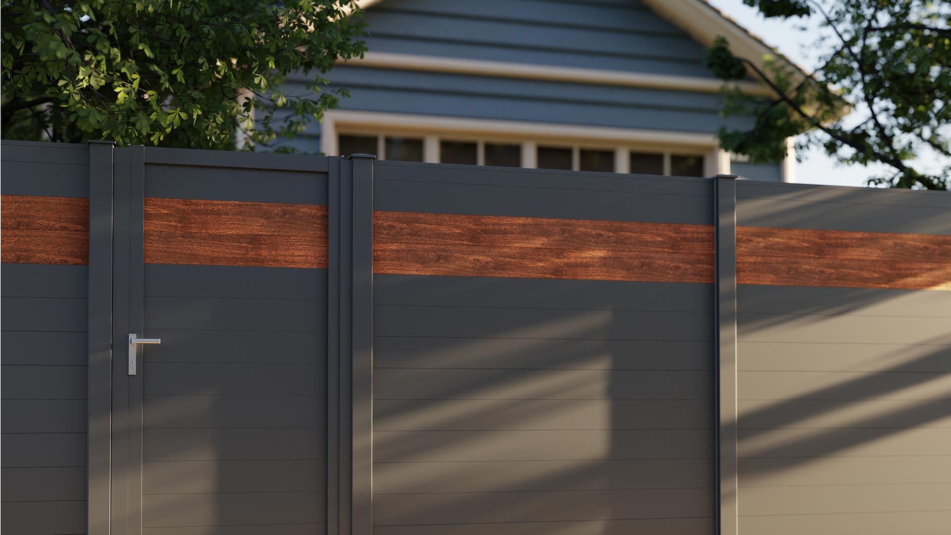 Alu Tor VIDUAL swing SE snap | Anthrazitgrau Feinstruktur | 1600 mm ...