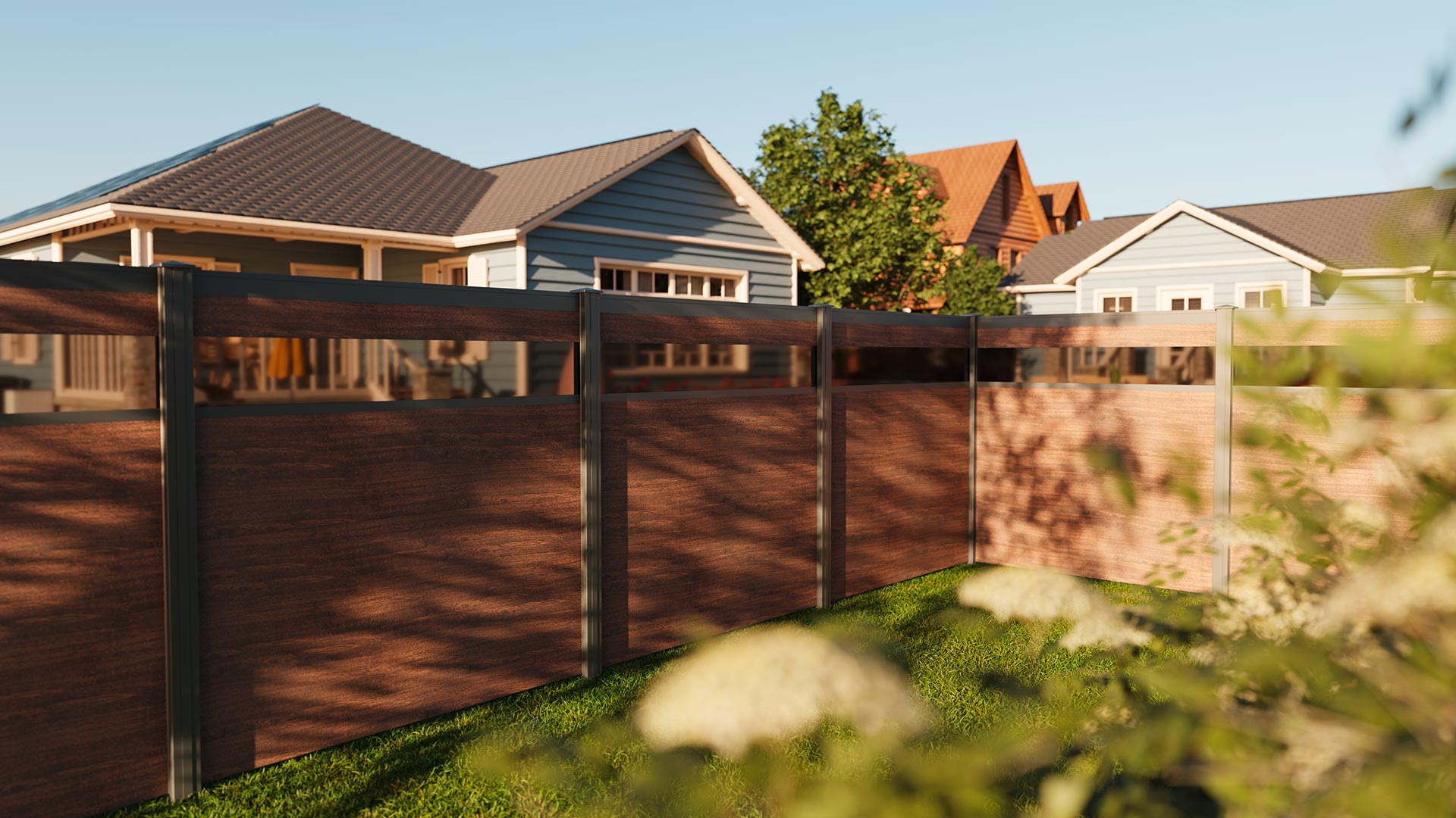 Aluzaun VIDUAL snap 140 | Klick-Profil 140 x 20 mm für Zusatzdekore ...