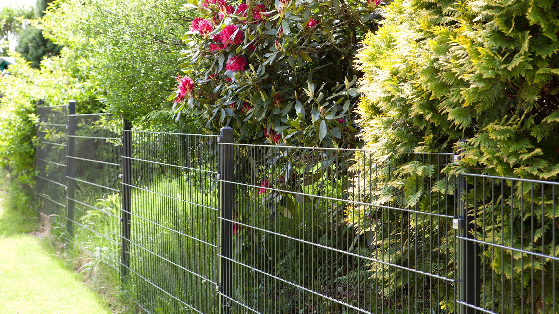 Doppelstabzaun PICO inkl. Pfosten | 2 m | 1.0 m | anthrazitgrau ...